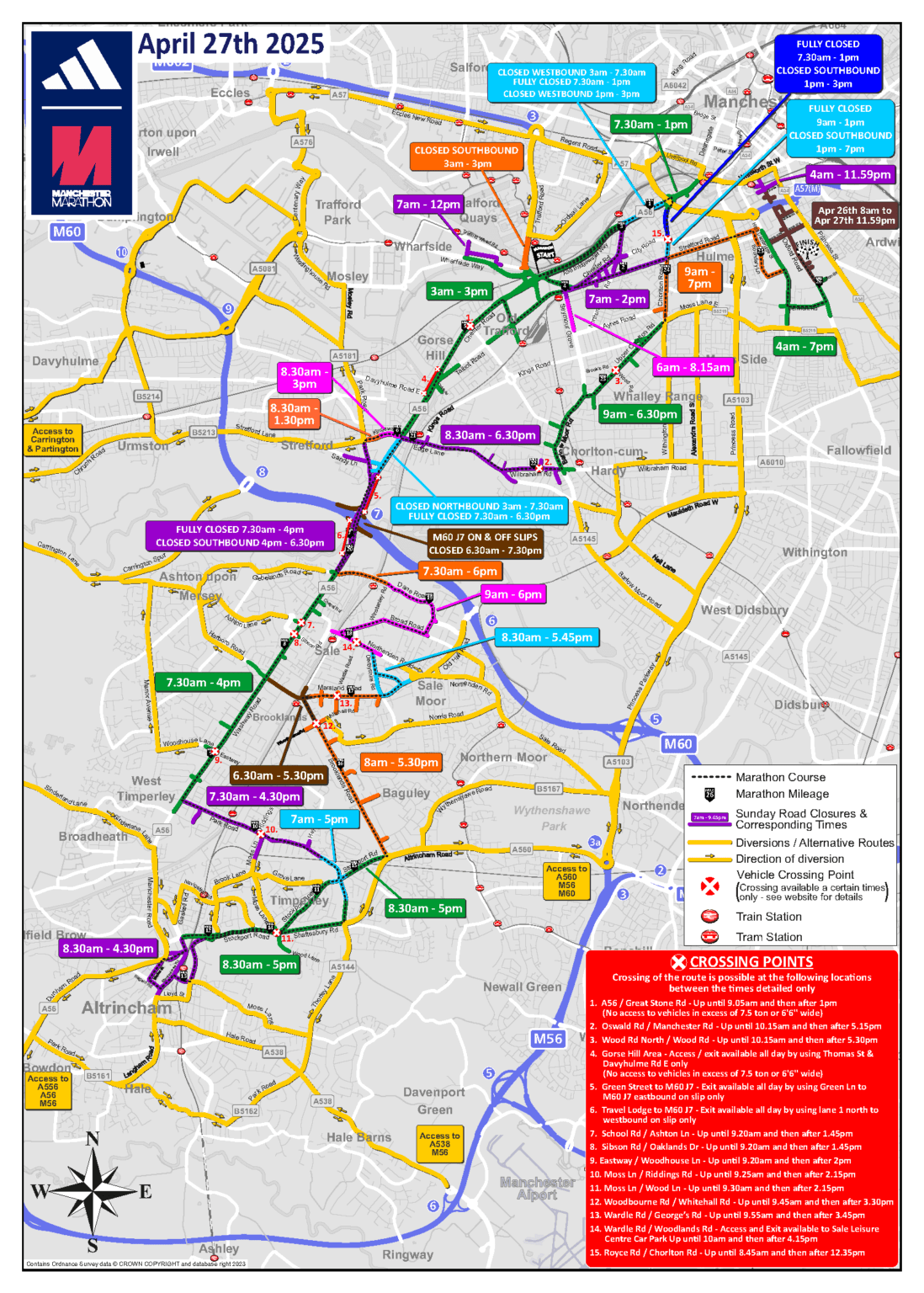 Road Closures - Manchester Marathon 2025 - Chorlton Traders